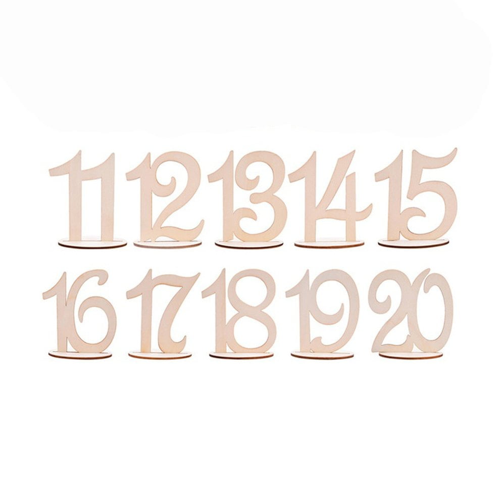 Party Table Place Cards Wooden Tables Numbers Wedding Seat Cards ...