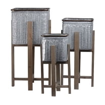 Urban Trends Metal Square Planter - Walmart.com