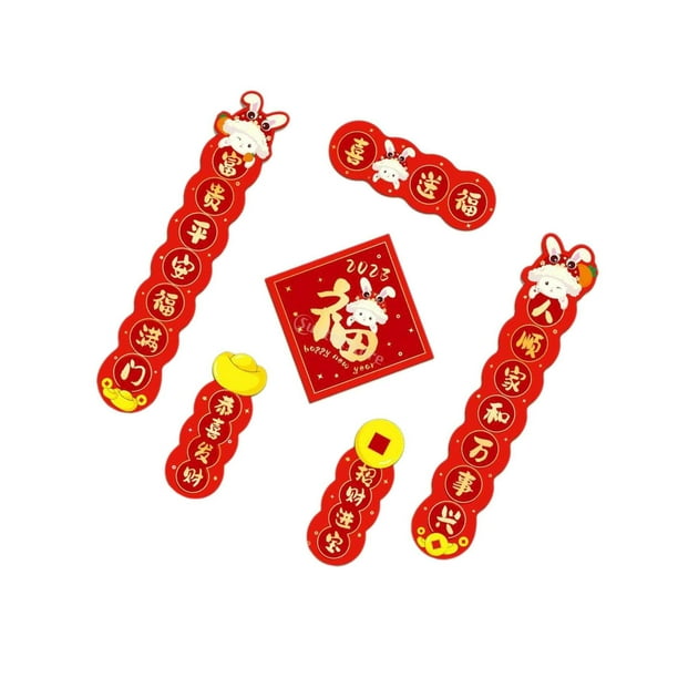 4Pcs Traditional Chinese New Year Couplets for Paper Sticker 2023 ...