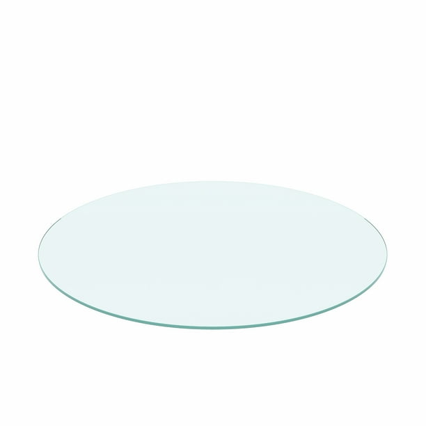 Topcobe 24 Inch Round Glass Table Top - Tempered - 1/4" Thick- Flat ...