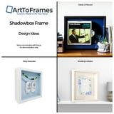 ArtToFrames 16x16 Inch Shadow Box Picture Frame, with a Satin White 1 ...