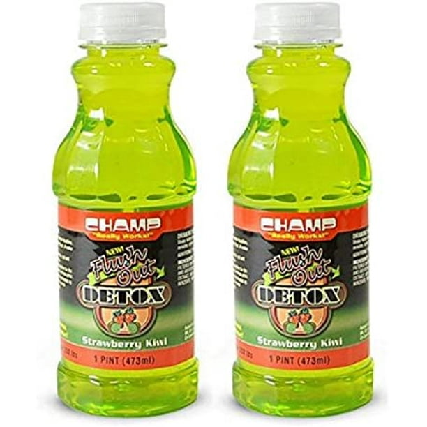 Champ Flush Out Detox Drink, Strawberry Kiwi, 1 Pint (2 Count ...