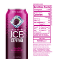 Sparkling Ice +Caffeine, Zero Sugar, Black Raspberry Flavored, Caffeinated Sparkling Water Drink ...