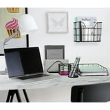 Wire Metal 5 in 1 Desk Organizer Set, Black - Walmart.com