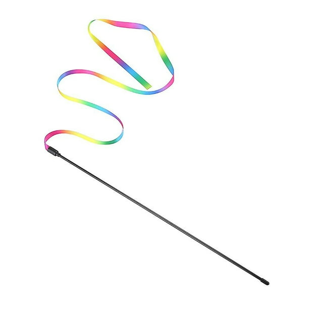 Pet Toy Chaser Stick Rainbow Streamers para gatitos y gatos | Walmart ...
