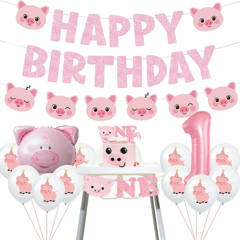 Pig Birthday Centerpieces