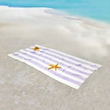 Mainstays Cabana Purple Beach Towel, 58" x 28", Purple - Walmart.com