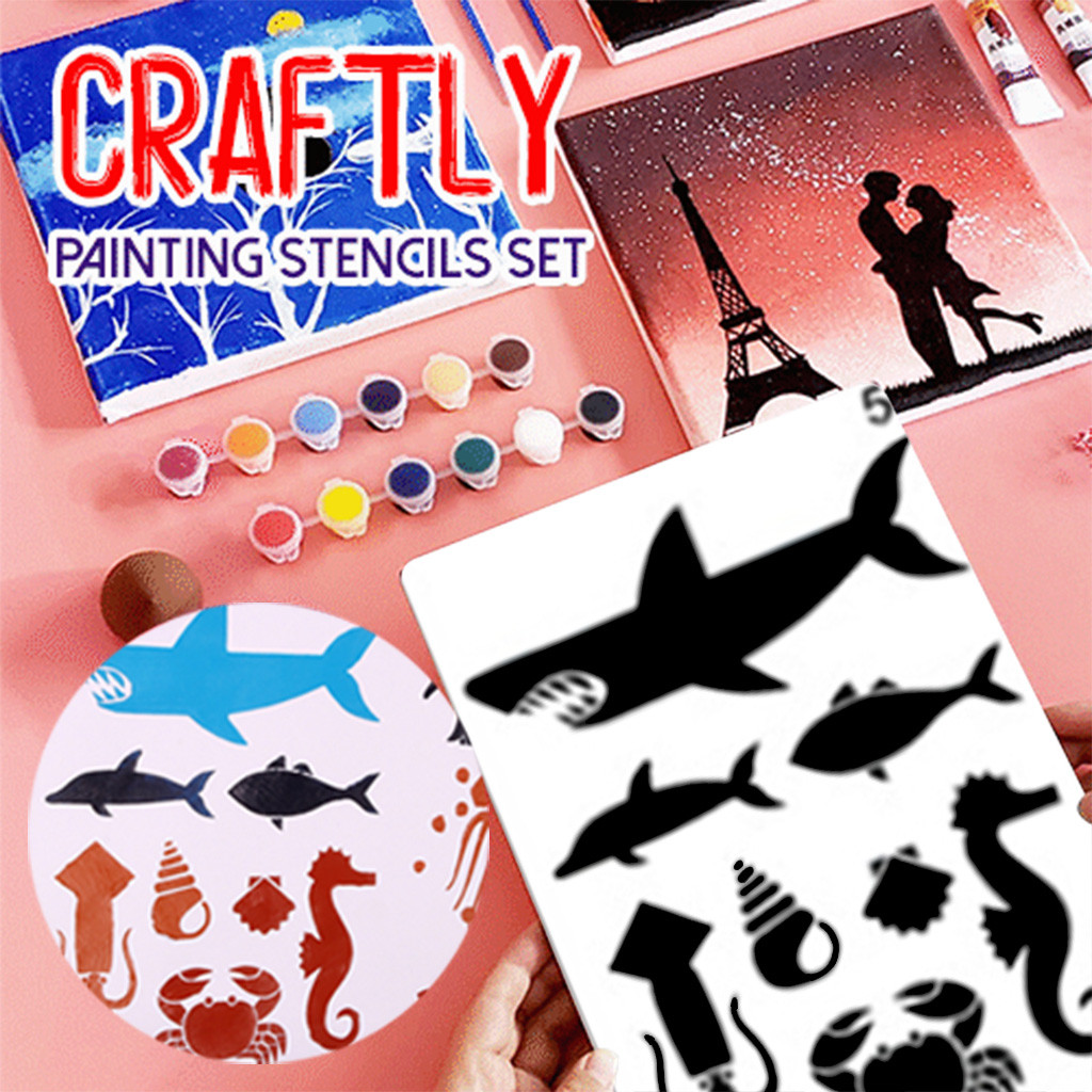 Buy Randolph Diy Craftly Painting Stencils Set Instant Art Template ...