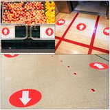 Enter Sign with Arrow 3.5 Inch Round Red Entry Symbol with White Arrow ...