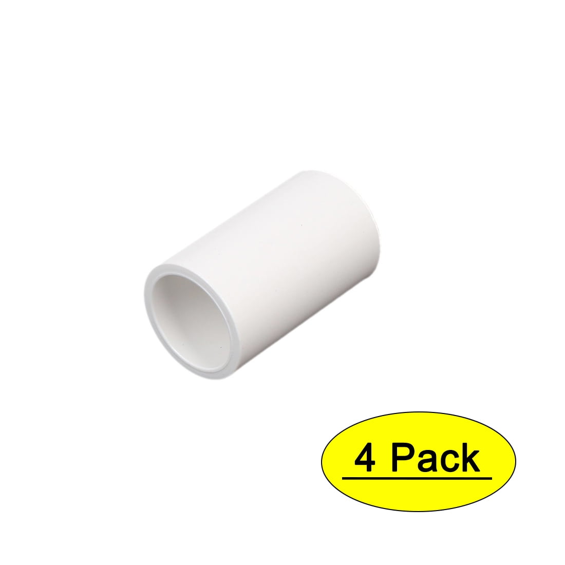 20mm Inner Diameter PVC Straight Pipe Connector Fittings White 4pcs ...