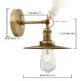 Pathson Light Vintage E26 Wall Sconce Lighting, 20CM Shade Adjustable ...