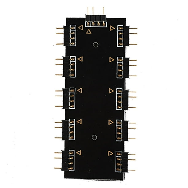 12V 4-Pin/ 5V 3-Pin PC RGB Hub, Practical Horizontal Pin Motherboard ...