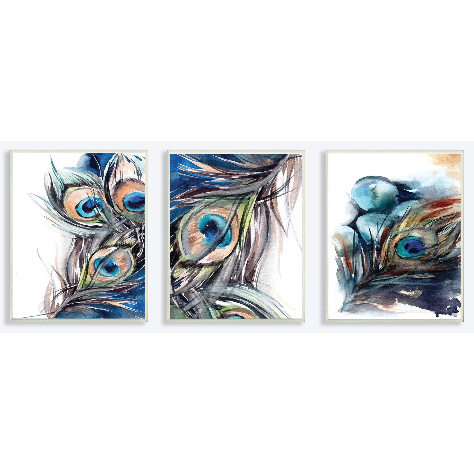 Abstract Paintings Of Peacock Feathers