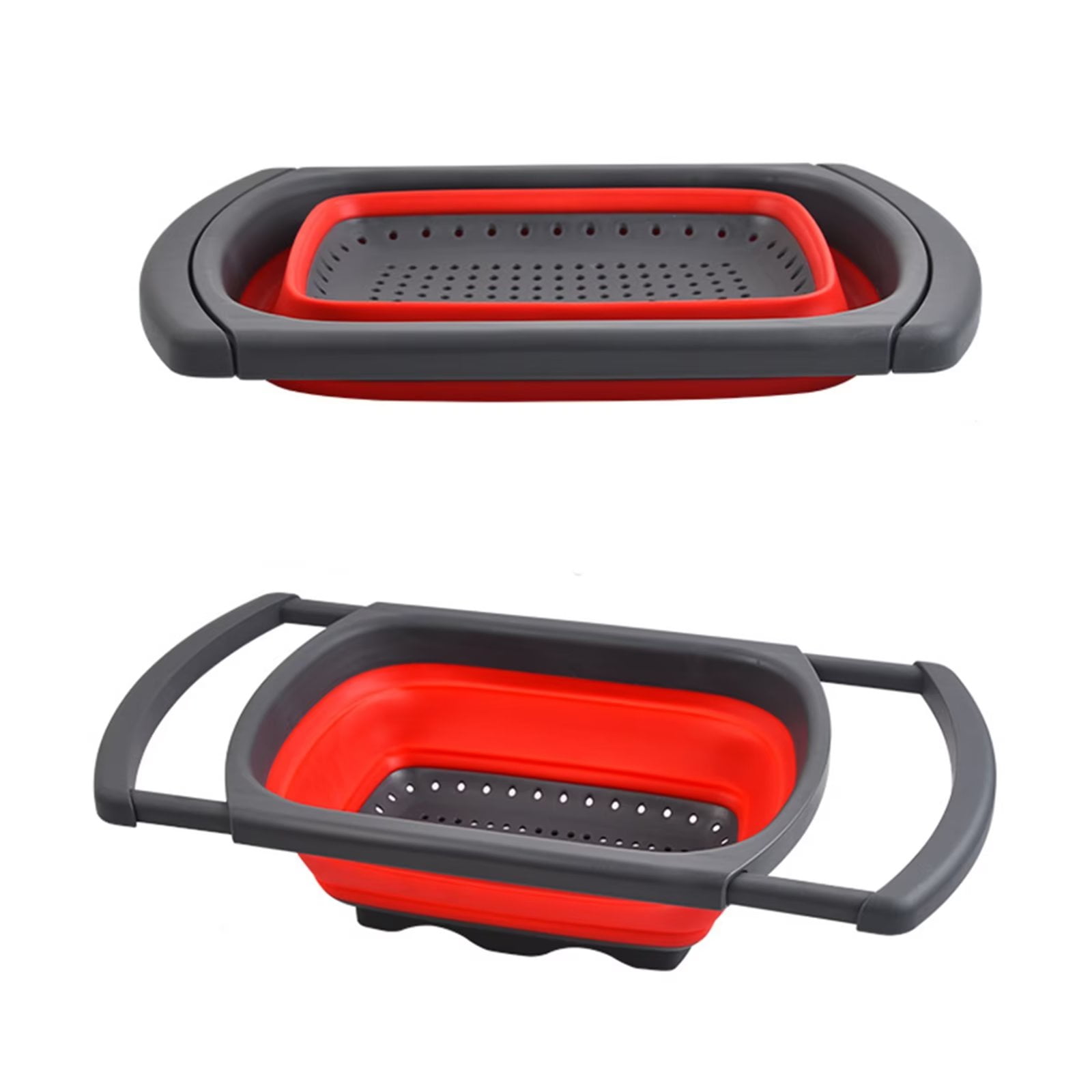 Hershuing 2PCS Collapsible Colander, Collapsible Strainer Over The Sink ...