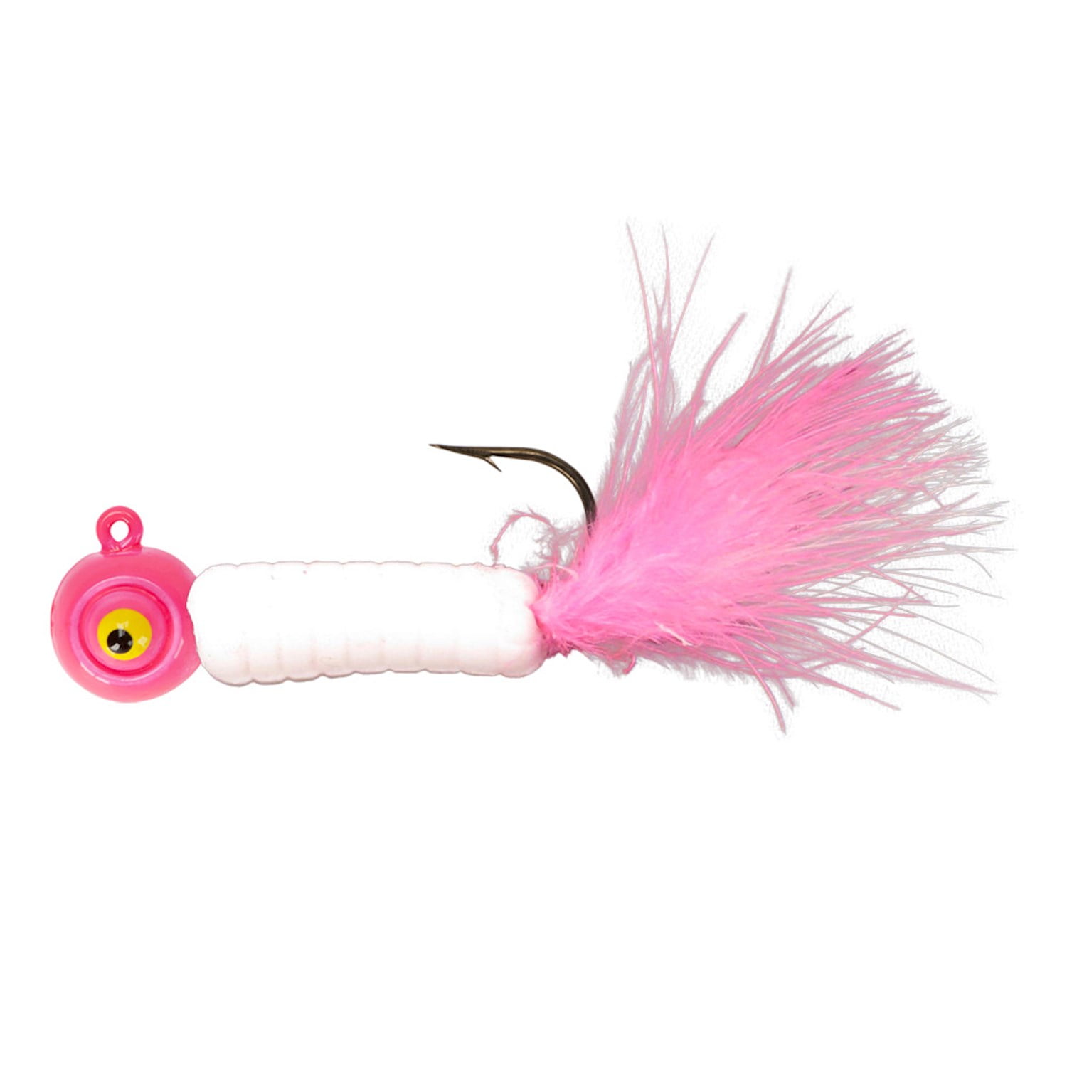 Lindy Fuzz-E-Grub Jig 2'' 1/4oz Pink White - Walmart.com