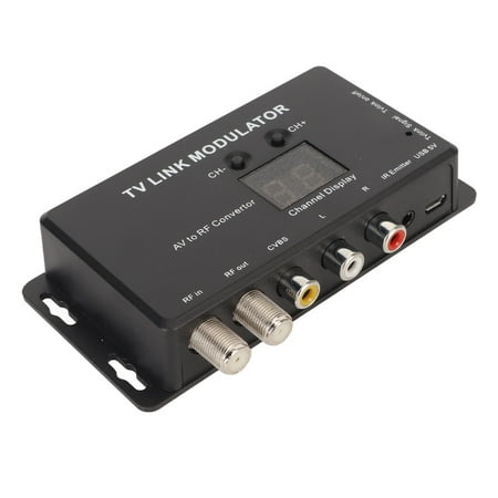RF Modulator, Adjustable TV Link Modulator AV To RF Support PAL NTSC ...