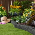 GroundSmart Cobblestone Landscape Edging, 4' Gray Rubber Garden Border, 4 Pack - Walmart.com