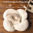 White Elevated Wooden Pet Bed with Cushion for Indoor Cats and Small ...