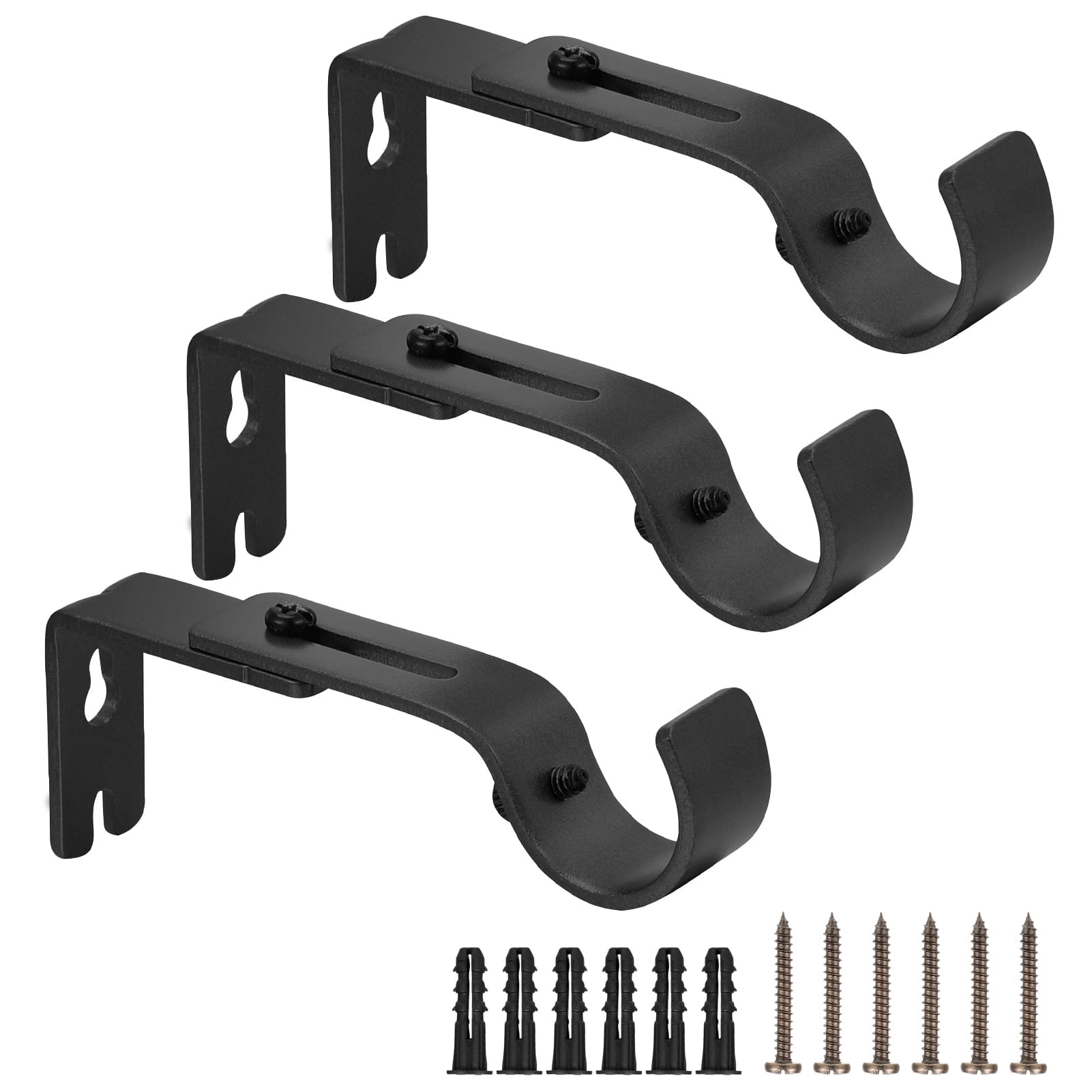 Click here for Hequsigns Adjustable Curtain Rod Brackets  Wall-Mo... prices