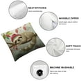 Patifu Sloth Throw Pillow Cover Christmas Sloth Red Sweater Tree Branch ...