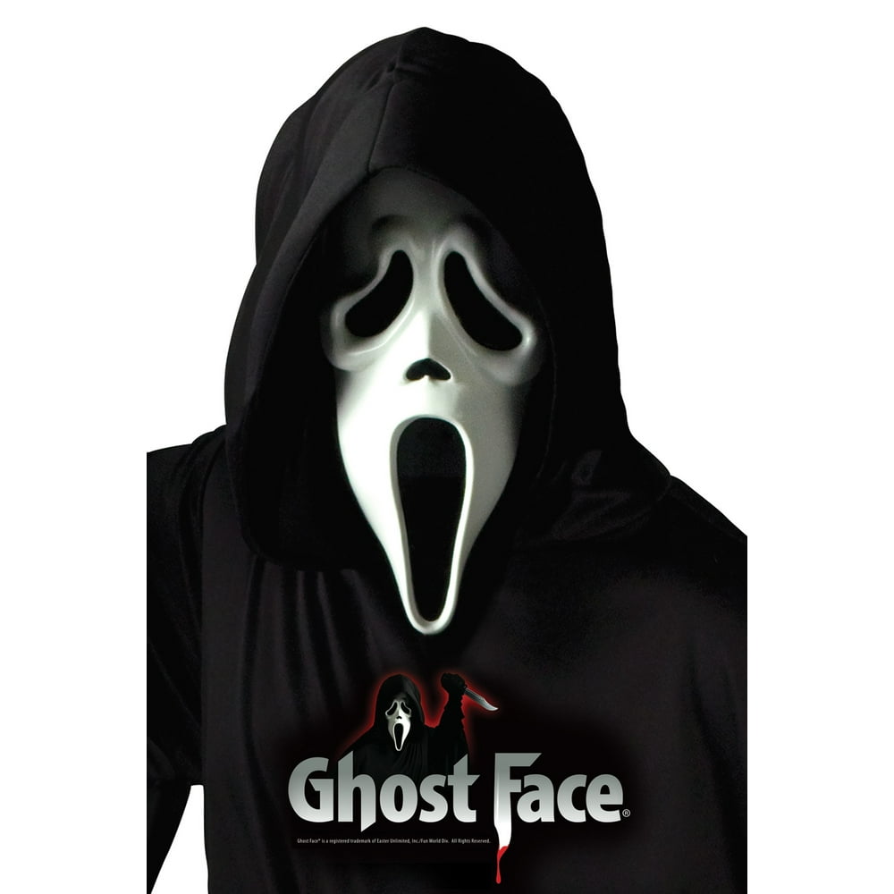 Ghost Face Halloween Mask by Fun World - Walmart.com - Walmart.com