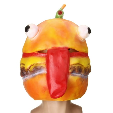 Burger Hamburger Latex Mask Fancy Dress Full Face Head Halloween ...
