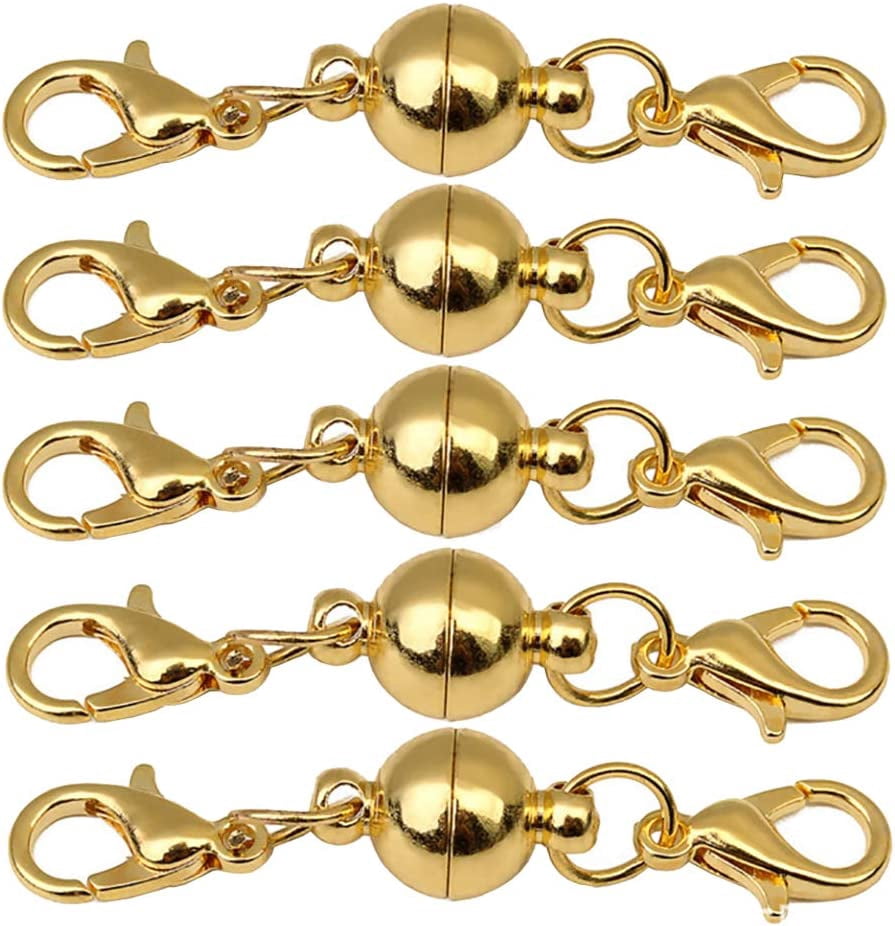 10 Pcs Magnetic Lobster Clasps Ball Buckles Magnet Closures Converter ...