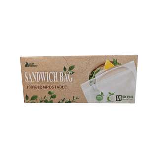 ECO SOUL 100% Compostable Snack Bags [50 Counts] Resealable Bags for ...