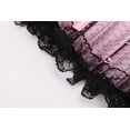 Corsets for Women Bustier Basques Floral Lace Trim Satin Waist Cincher ...