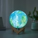 Urban Shop 3D Print Color Changing Moon Lamp with Wood Stand, remote ...