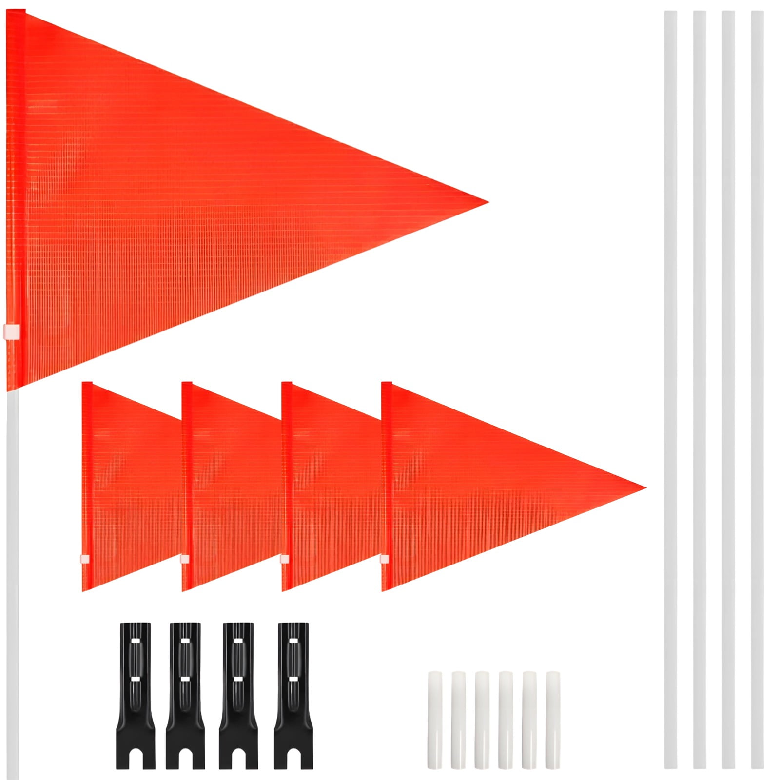 12 banderas de seguridad de alta visibilidad, bandera de seguridad con ...