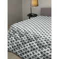 Abstract Down Alternative Comforter, Modern White and Black Wave ...