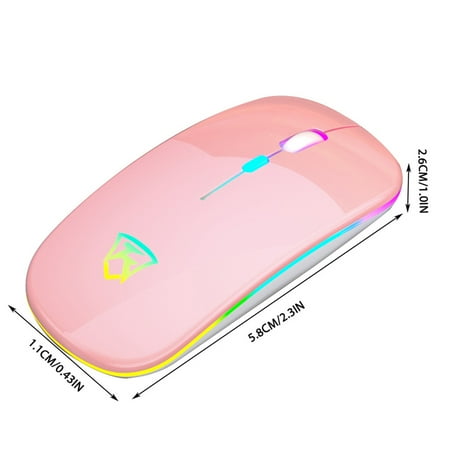 Wireless Optical Mouse USB Rechargeable LED RGB 1; 2; 3; Mouse Computer ...