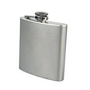 Maxam® 8oz Stainless Steel Flask with Solid Genuine Leather Wrap ...