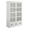 LoLado Storage Cabinet with Tempered Glass Doors Curio Cabinet with ...