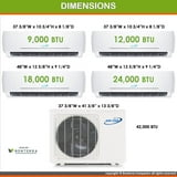 Air-Con Premium Mini Split AC Heat Pump, Ductless 4 Zone Conditioner ...