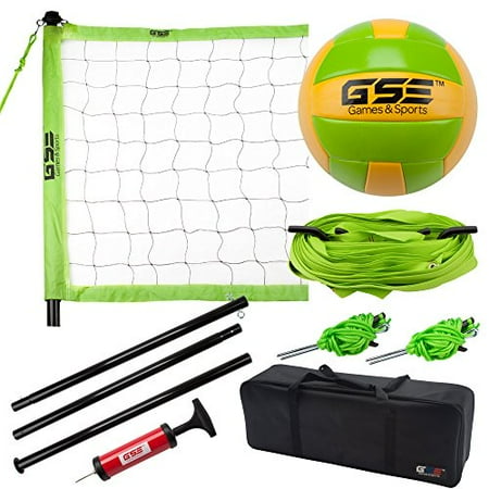 Portable Volleyball Set. Including Volleyball Net System and Volleyball ...