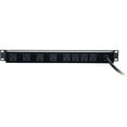 C2G 15ft Wiremold Rack Mount 8-Outlet 120v/15a Lighted Switch Power ...