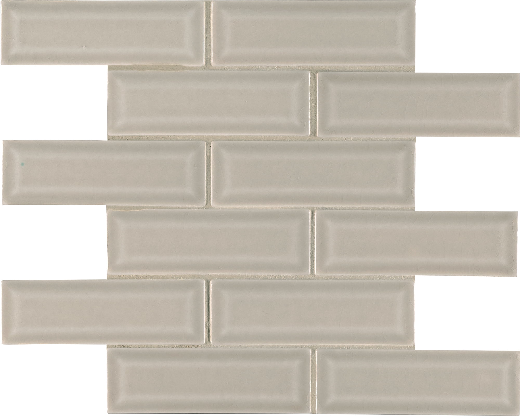 Portico Pearl Beveled 12 in x 12 in. x 10mm Glossy Ceramic Mesh-Mounted ...