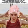 2Pcs Coral Fleece Hair Towel Wrap Set for Women, Rabbit Ear Design ...
