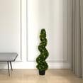 Vickerman 3' Artificial Potted Green Boxwood Spiral Tree. - Walmart.com