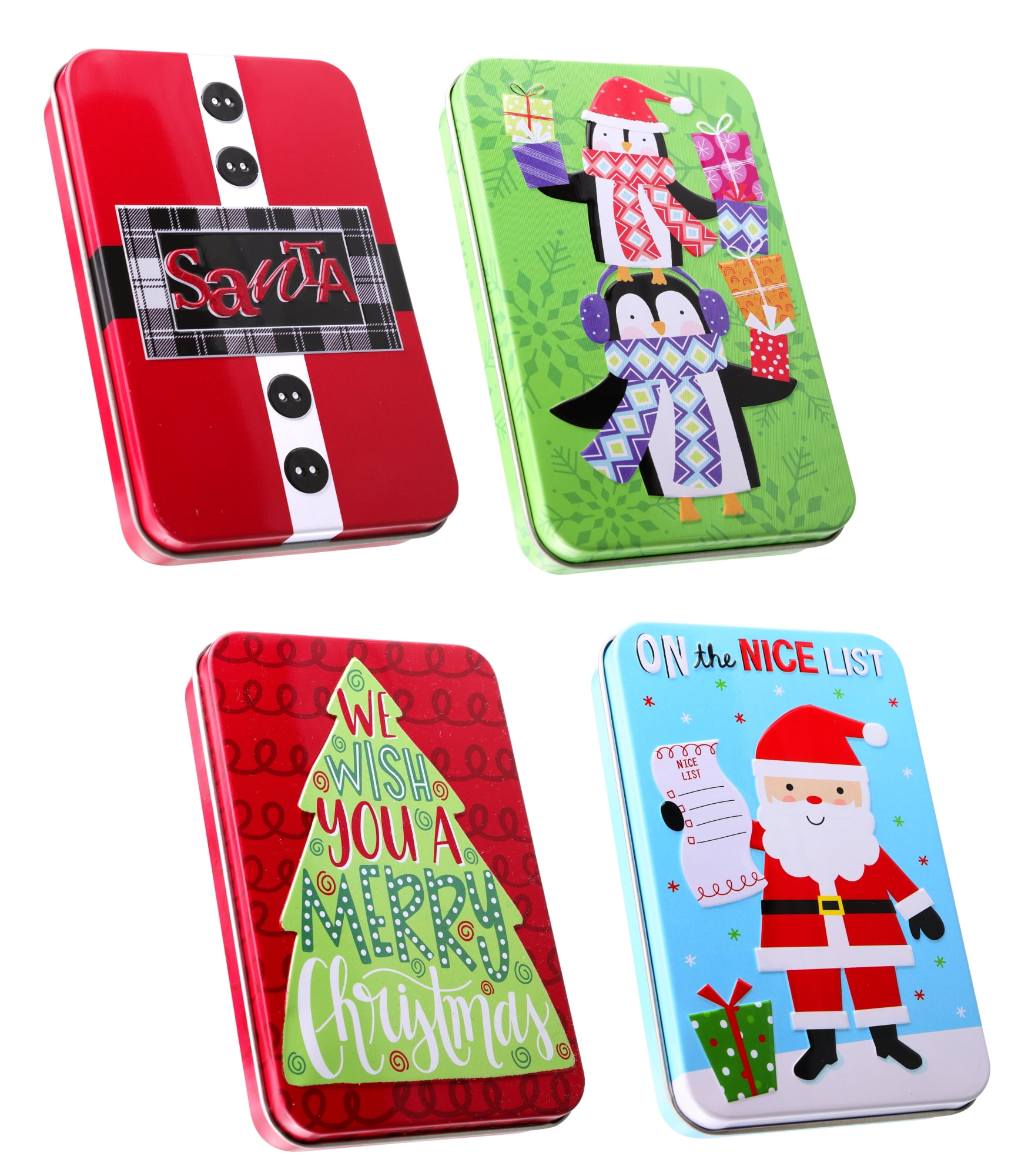 Christmas Gift Card Tin Holders (Set of 4) - Walmart.com Christmas Gift Card Tin Holders (Set of 4) - Walmart.com