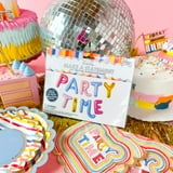 Packed Party 'Party Time' Multicolor Mylar Balloon Banner, Birthday ...