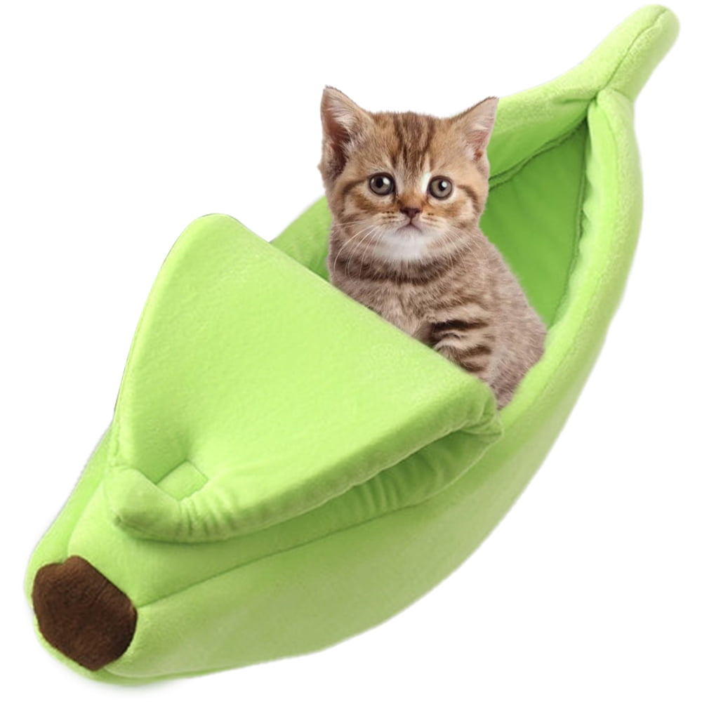 Ugerlov Cute Banana Cat Bed House , Christmas Pet Bed Soft Warm Cat ...