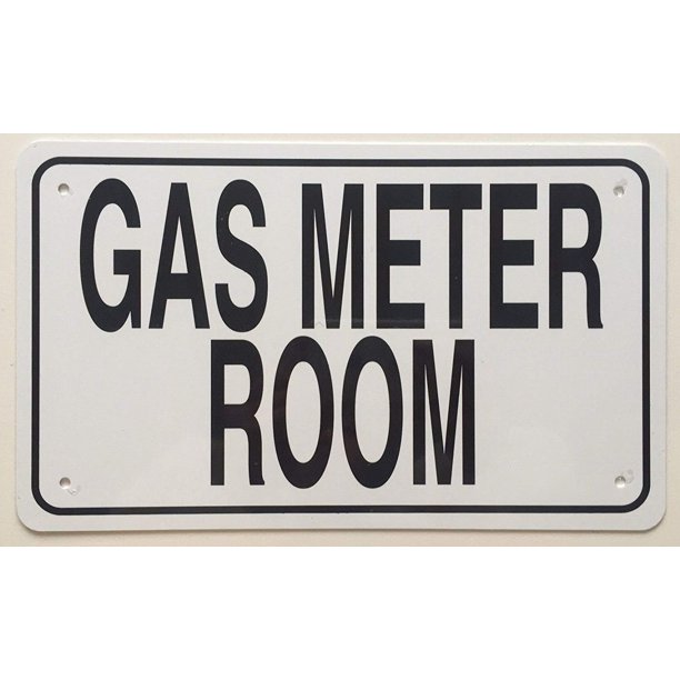 6" X 10" "Gas Meter Room" Metal Sign - Walmart.com - Walmart.com