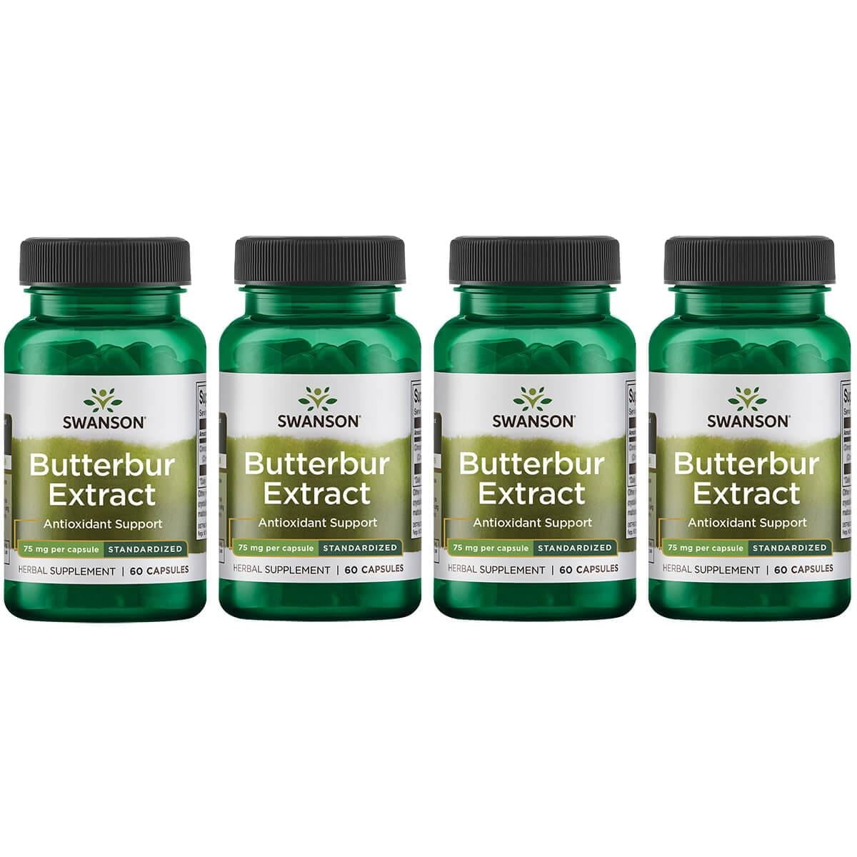 Swanson Butterbur Extract - Standardized 75 mg 60 Caps 4 Pack - Walmart.com
