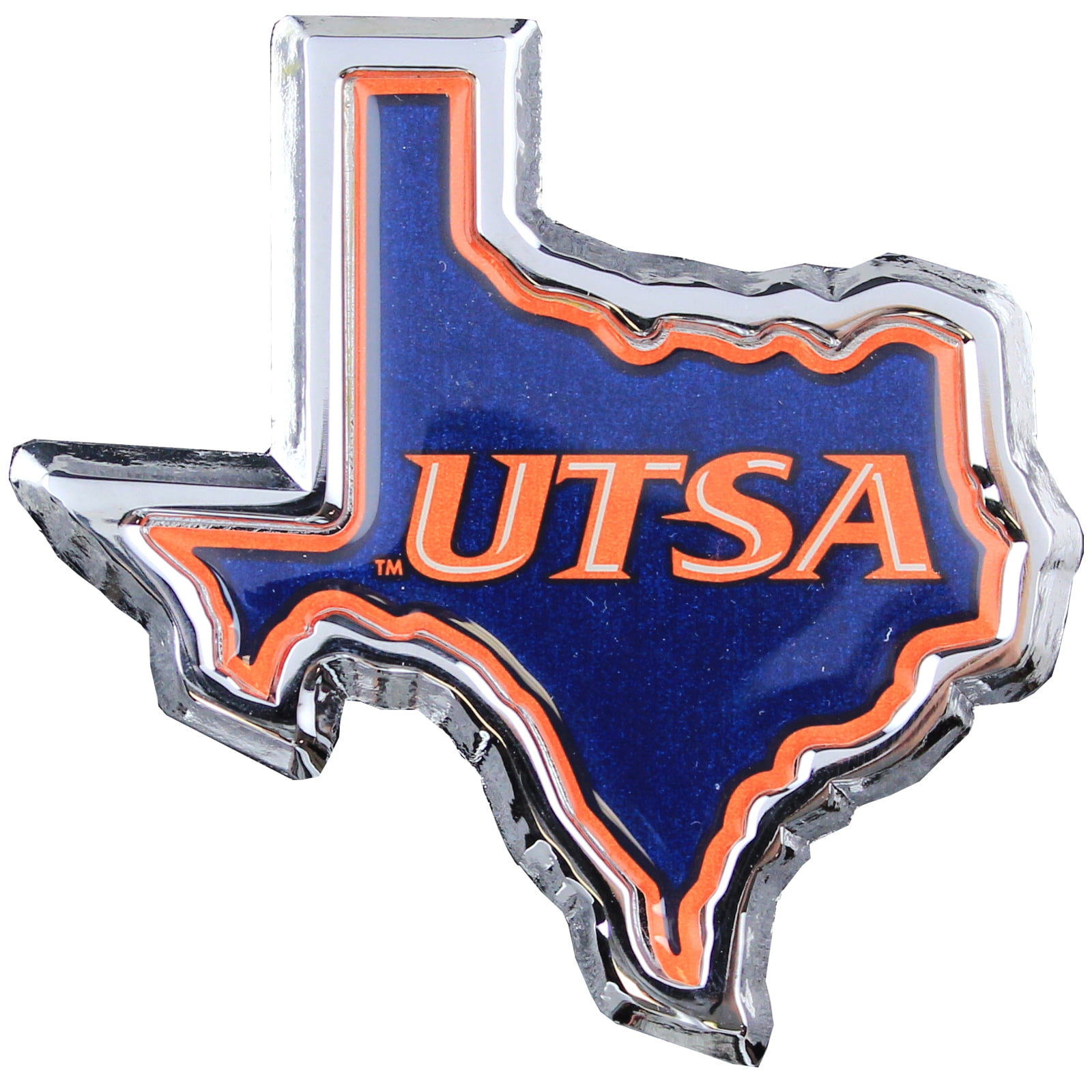 UTSA Roadrunners Color Solid Metal Chrome Auto Emblem - Walmart.com