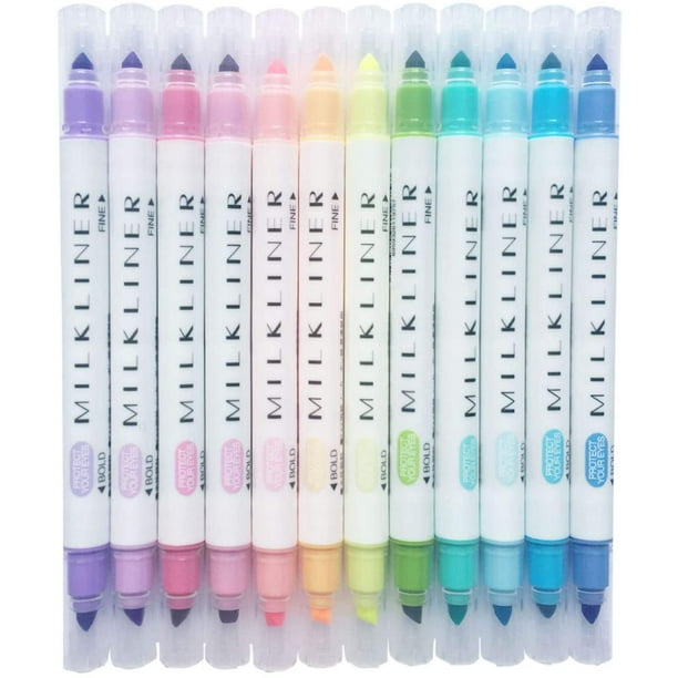 Colorful Milk-liner Highlighters Double Sides Writing for Office and ...