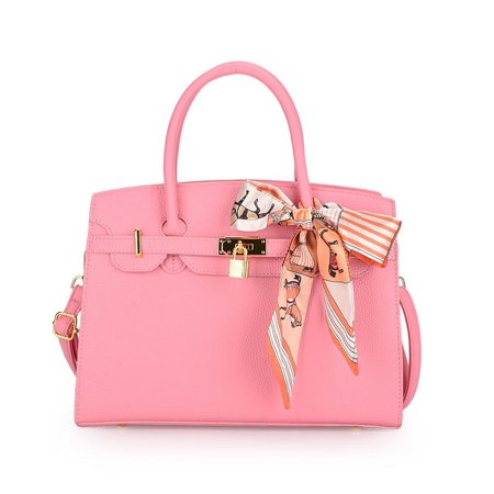 New style bag lock silk scarf platinum bag popular crossbody bag lychee ...