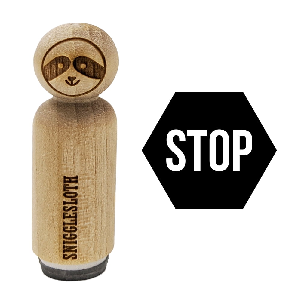 Stop Sign Rubber Stamp for Scrapbooking Crafting Stamping - Mini 1/2 ...